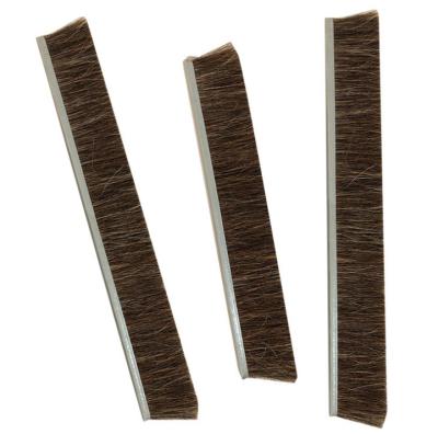 China Airflow Sealing Aluminum Horse Hair Metal Channel Strip Brushes for sale