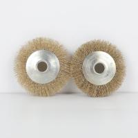 China 8500RPM 0.15mm Copper Plated Curved Wire Brush wear resistance for sale