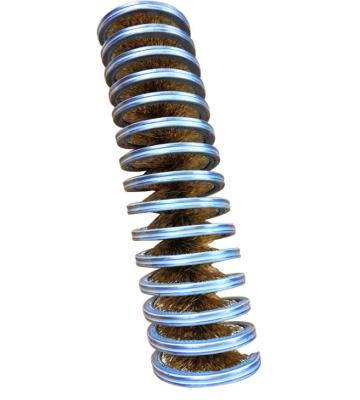 China Dust Removal Polishing Spring Brush Abrasive Bristle Galvanized Base for sale