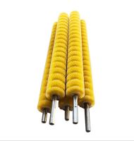 China 1000mm Soft Bristle Polishing Cylinder Rotary Brush Galvanized Metal Base for sale