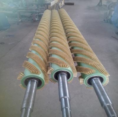 China Special Shaped Spiral Brush Roller For Industrial Dust Removal And Plate Surface Debris Cleaning for sale