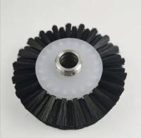 China Black Nylon Hard Bristle Polishing Roller Brush for sale