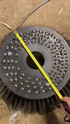 China Side Gutter Brush For Brock SL140 OD400mm With Flat Steel Wire for sale