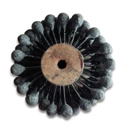 China Soft Grinding Stone Ball Head Brush Wood Core  For Cylinder Polishing And Deburring for sale