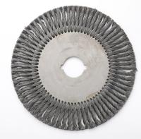 China 100*16mm Large Flat Stainless Steel Polished Wire Wheel Brush For Industrial Derusting for sale