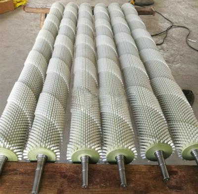 China Brush Roller Radish Bean Skin Machine Fruit And Vegetable Cleaning And Dust Removal Nylon Wire Roller Brush for sale