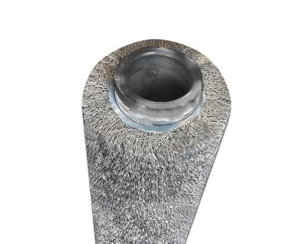 China Stainless Steel Wire  Brush Roller Industrial Derusting Roller Galvanized Winding Brush Roller for sale