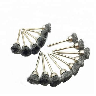 China 3mm Shank Polishing Drill Tools Brass Wire Wheel Brush for Die Grinder for sale