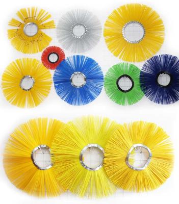 China PP Bristle Round Head Snow Sweeper Brush 0.4mm Wire Diameter for sale