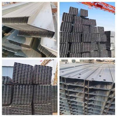 China Galvanized C Channel Steel Purlin Mounting Bracket Q235B 1-12m Length for sale