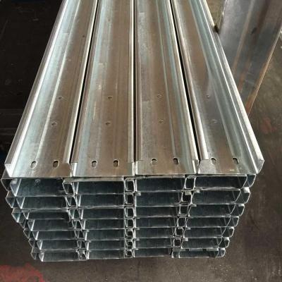 China Hot Dipped Galvanized Steel C Channel Beam 60-300 gsm Zinc Coating 1-12m Length for sale