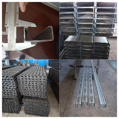 China Black Perforated C Channel Steel Beam 1-12m Length for Table Top and Solar Projects for sale