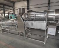 China Puffed Corn Onion Ring Puff Snack Machine , Snack Food Extruder Machine for sale