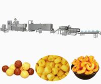 China Puffed Corn Onion Ring Puff Snack Machine , Snack Food Extruder Machine for sale