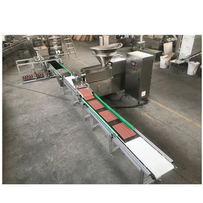 China SUS304 Pet Food Extruder Automatic meat bar entry cold extrusion single screw stainless steel production line for sale
