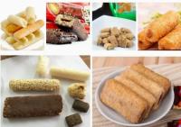 China Self cleaning Corn Puff Snack Extruder Food Processing Line With Finish Mixing Extruding Shaping for sale
