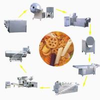 China Waved chips , Potato chips Snack Extruder Machine , 3D Snack Pellet Machinery for sale