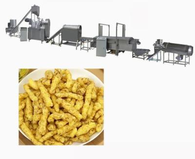 China Variety shapes 2D 3D pellet snack food Crispy pea soya extruder machine process line for sale