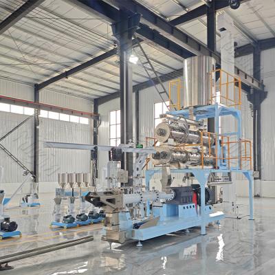China hot sale Pet Food & floating  fish feed pellet extruder machine with Core PLC Motor Component for sale