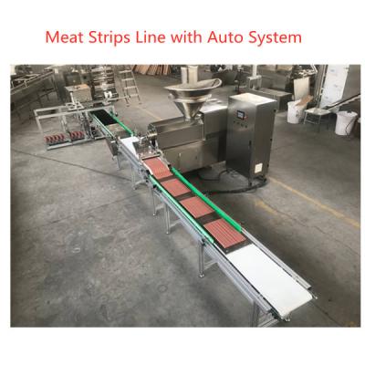 China Stanless Steel 304 type Pet Food Manufacturing Equipment , Meat Strip Processing Line for sale