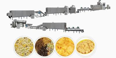 China Puff Snacks / Corn Flakes / maize flakes making machine , corn flakes machinery for sale