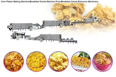 China Automatic Continuous Corn Flakes Manufacturing Machine Cereal Breakfast Home Popcorn Machine for sale