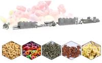 China PLC controlled automatic expanded corn flakes production line for sale