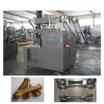China Dog Chews Rawhide Bone Pressing Machine With Double Working Station For Dog Snacks for sale