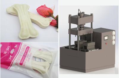 China Schneider electric cowhide 60T double moulds touch screen Rawhide Bone dog bone maker for sale