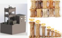 China Multi Function Germany Motor Dog Food Maker Machine Double Station Pressed Rawhide Bones for sale