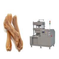 China Double Station Pressed Rawhide Bone Dog Food Maker Machine 60T Germany Motor for sale