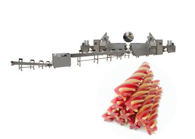 China Beef Flavor Natural Twisted Sticks Dog Food Extruder Machines Dental Treats Extruding Line for sale