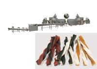 China Beef Natural Sticks Dog Food Making Machine Dental Treats Product Single Screw Extruder Line for sale