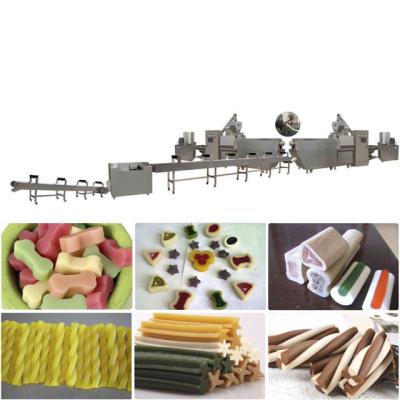 China CE Certified Dental Care Pet Treat Dog Snack Chews Extruding Machine Dog Bone Processing Line with Capacity 200-250kg for sale