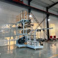 China The CE-certified, fully stainless steel Extruded Aquatic Feed Pellet Production Line is sold to process raw materials into nutrient-rich pelleted feed for aquaculture and livestock farming. for sale