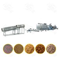 China Floating Fish Feed Extrusion Machinery Twin Screw Fish Food Pellet Make Extruder for sale