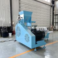 China Continuous & Automatic Fish Feed Extruder Machine with 70-110 mm Screw Diameter and Various Shapes Moulds for sale