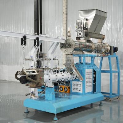 China Continuous & Automatic Twin-Screw Extruder Machine for Fish Feed and Pet Food with 380V/50Hz and Various Shapes Moulds for sale