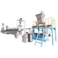 China Continuous & Automatic Twin Screw Extruder with 70-110 mm Screw Diameter for Various Shapes Pet Food and Fish Feed Production for sale