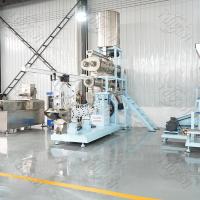 China New Automatic Stainless Steel Double Screw Extruder Machine High Productivity Floating Fish Feed Pelletizer sinking shrimp feed for Fish Food for sale