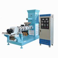 China Dry pet food manufacturing process Floating Fish Feed Mill Pellet Extruder Making Machine for Sale for sale
