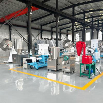 China Floating Fish Feed Food Processing Extruder Fish Food Pellet Making Machine Production Line for sale