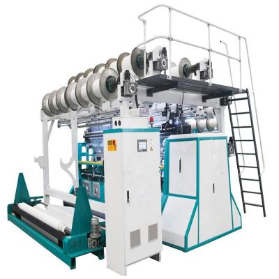 China Double Needle Bed Warp Knitting Machine with 1 Year Warranty 7000 KG Weight and 8200*1700*2400 Dimension for Safety Net Production for sale