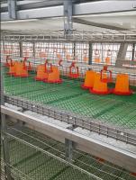 China Aluminum Magnesium Zinc Coated Frame Poultry Cage Equipment Retractable Seeder Homogenizer Integrated for sale