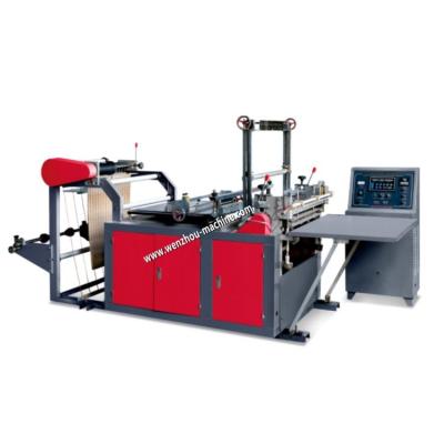 China Automatic Bottom Hot Sealing Cold Cutting Plastic Bag Machine 580mm Width 240pcs/min for sale