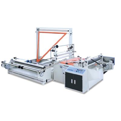 China Automatic Side Sealing Plastic PE PP OPP Film Folding Rewinding Machine 1400mm for sale
