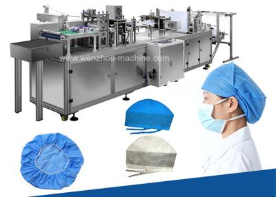 China Fully Automatic Non Woven Doctor Cap Making Machine 90-120pcs/min 220V for sale