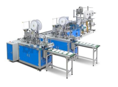 China Fully Automatic 3 Layer Inner Loop Medical Face Mask Machine 220V 40-50pcs/min for sale