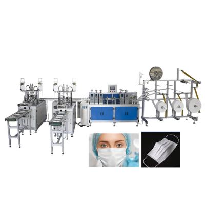 China Fully Automatic 2 Lines Medical Mask Making Machine 60-70pcs/min 220V for sale