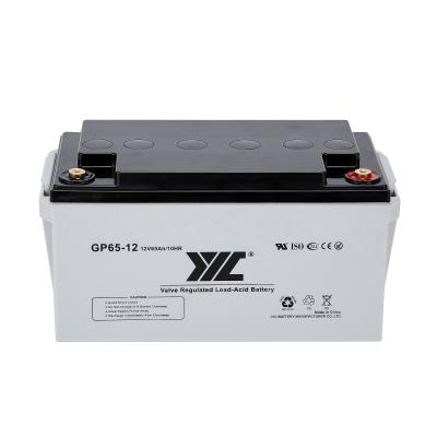 China Telecom Tower Power Supply Battery 12V 65AH Public Broadcast System Battery for sale